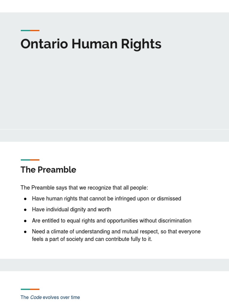 ontario human rights code slide 2017 | Human Rights | Discrimination