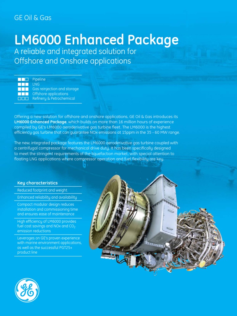 LM6000 | PDF | Gas Turbine | Liquefied Natural Gas