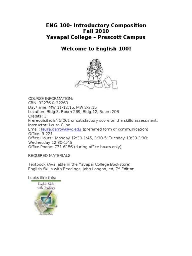 ENG 100 Syllabus, Fall 2010 | PDF