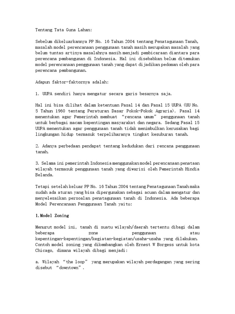 Tata Guna Lahan | PDF