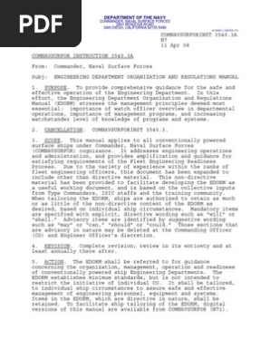 Engineering Department Organization Manual