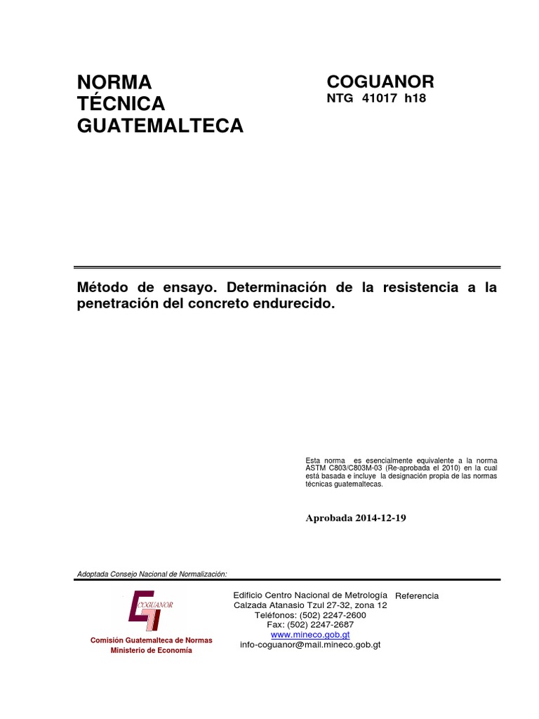 Norma NTG 41017 h18 Astm c803-c803m | PDF | Medición | Acero