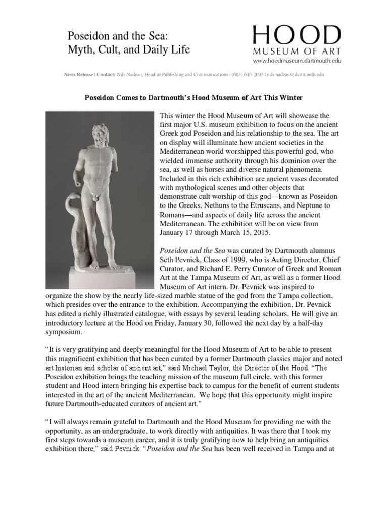 Poseidon's Powerful Realm: An Exhibition at Dartmouth's Hood Museum ...