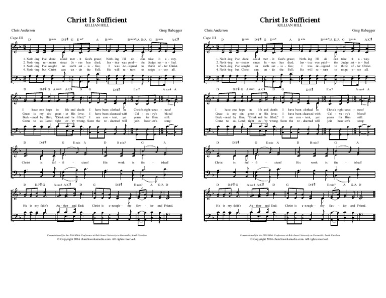 Christ Is Sufficient HALF | PDF | All Rights Reserved | Theology