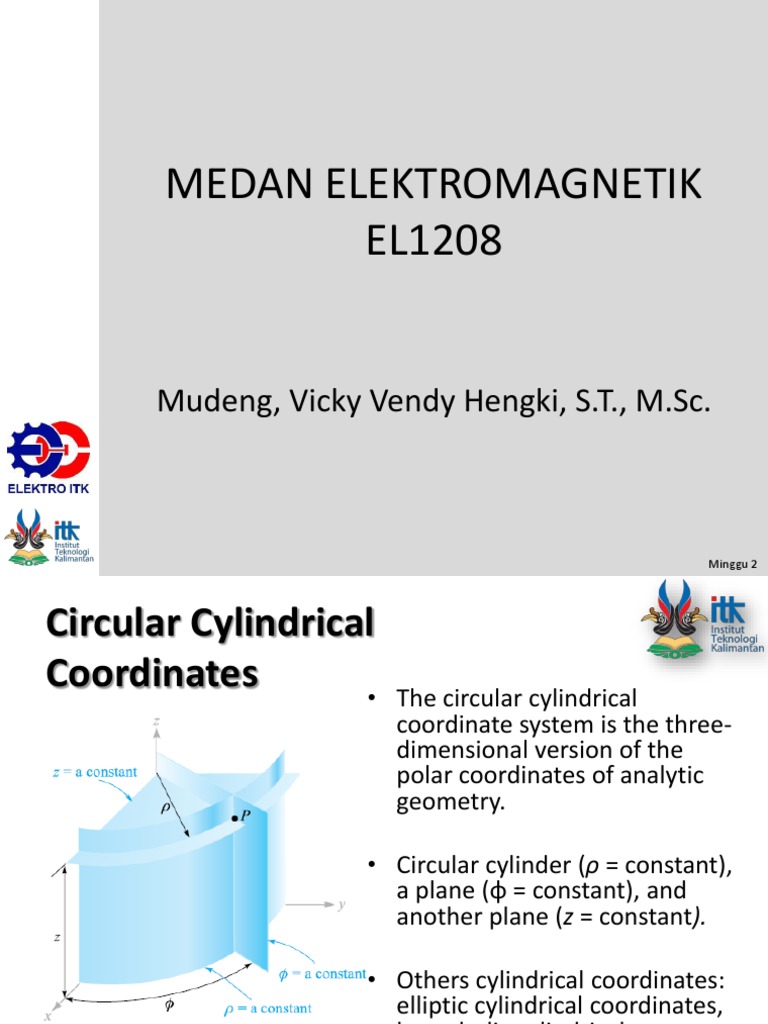 Circular Cylindrical Coordinates | PDF | Coordinate System | Electric Field