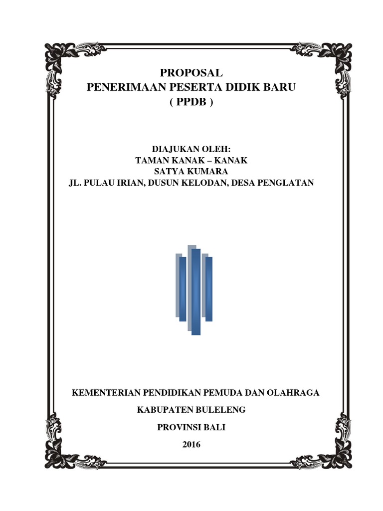 Proposal PPDB TK Satya Kumara 2016 | PDF