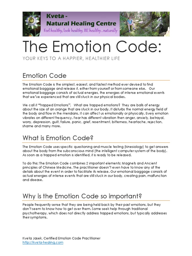 The Emotion Code Free Report v2 | PDF | Grief | Anger
