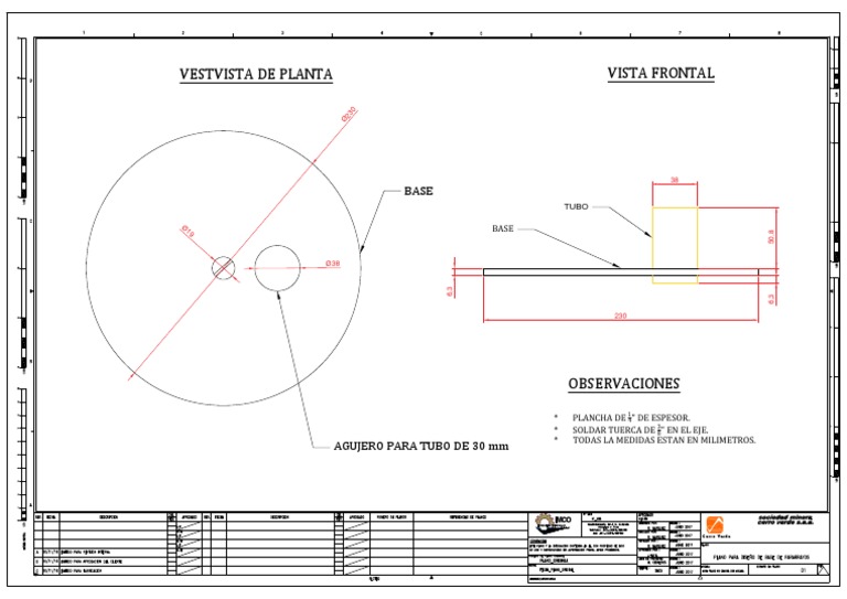 Plancha para Base de Pararrayos PDF | PDF