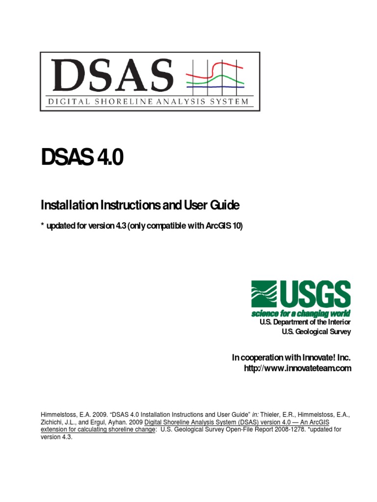 DSAS 4.0: Installation Instructions and User Guide | PDF | Arc Gis | Metadata