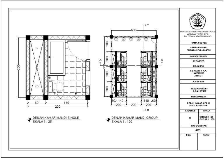 Denah Kamar Mandi | PDF