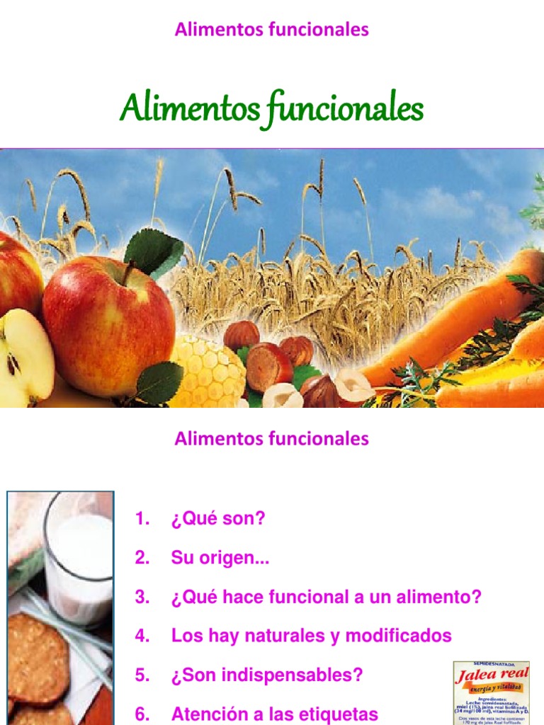 Alimentos Funcionales | PDF | Comida funcional | Alimentos