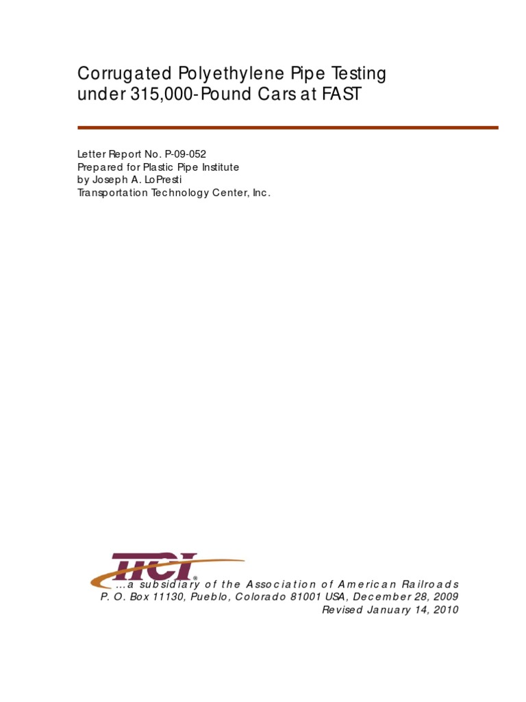 Corrugated Pipe Testing at FAST | PDF | Civil Engineering | Mechanical ...