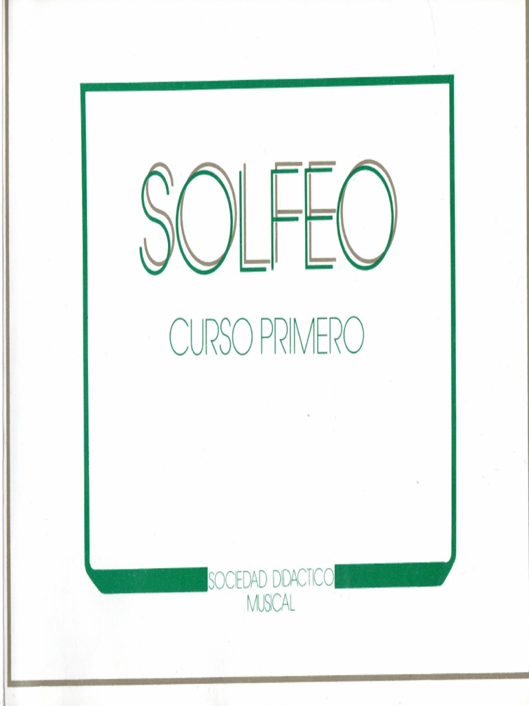 Solfeo Curso Primero | PDF