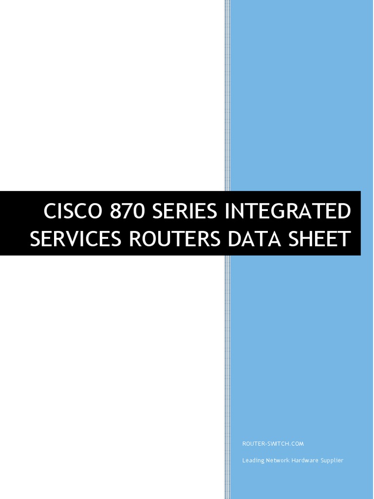 Cisco 870 Series Integrated Services Routers Data Sheet | PDF | Virtual ...