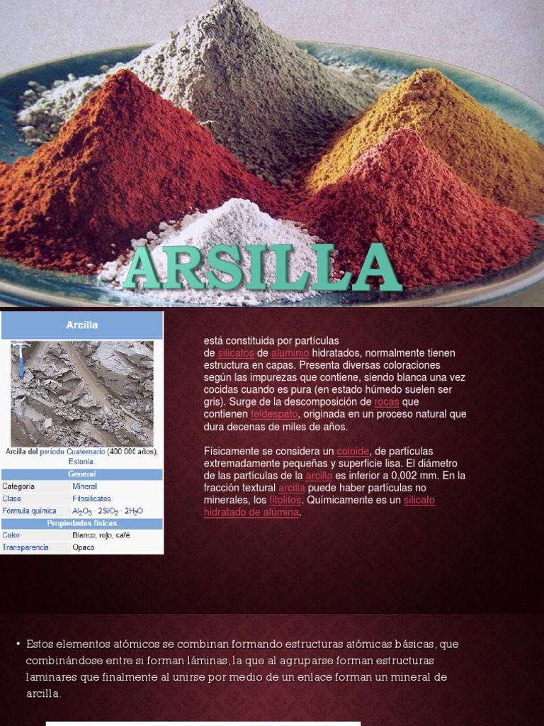 Propiedades y Clasificación de Arcillas | PDF | Arcilla | Ciencias fisicas