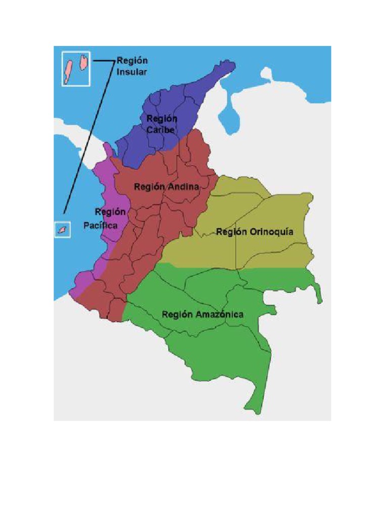 Region Andina Mapa