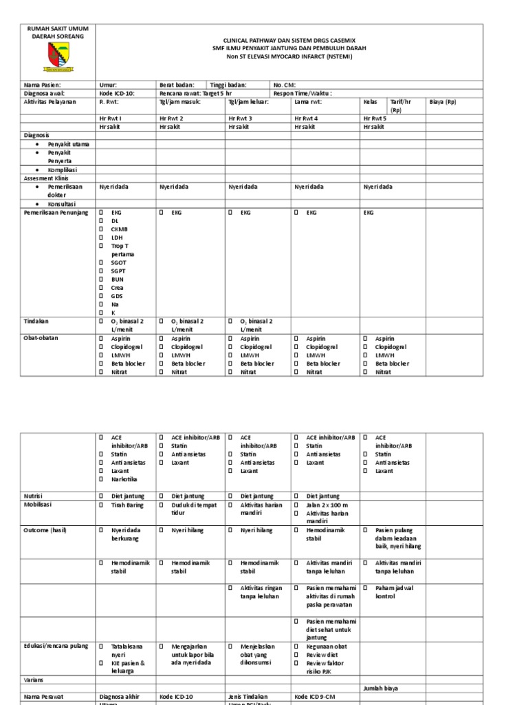 Clinical Pathway NSTEMI | PDF