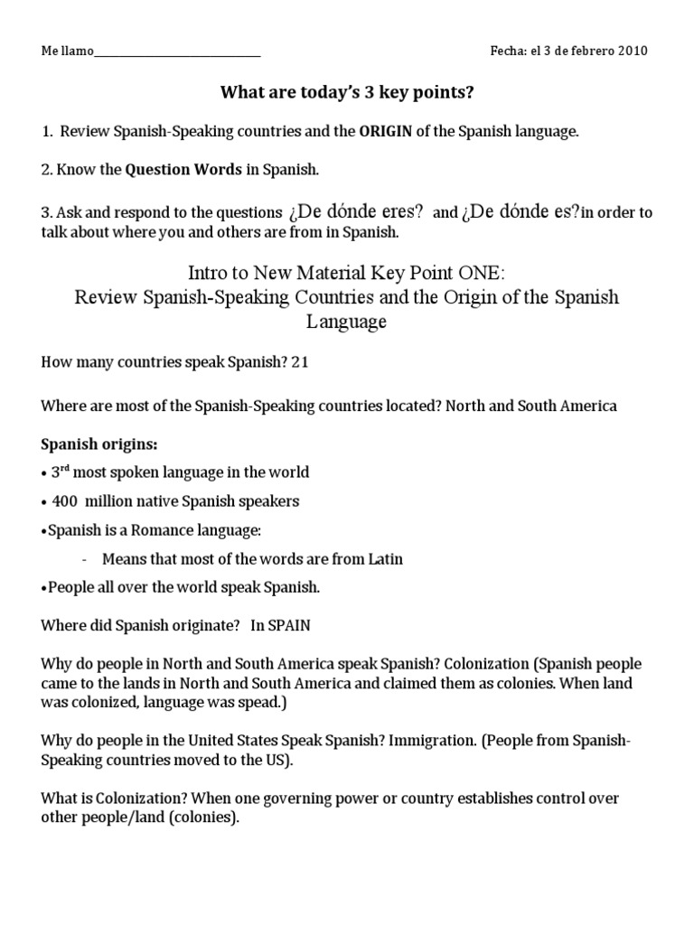 Spanish Language and Origins Overview | PDF | Spanish Language | Americas