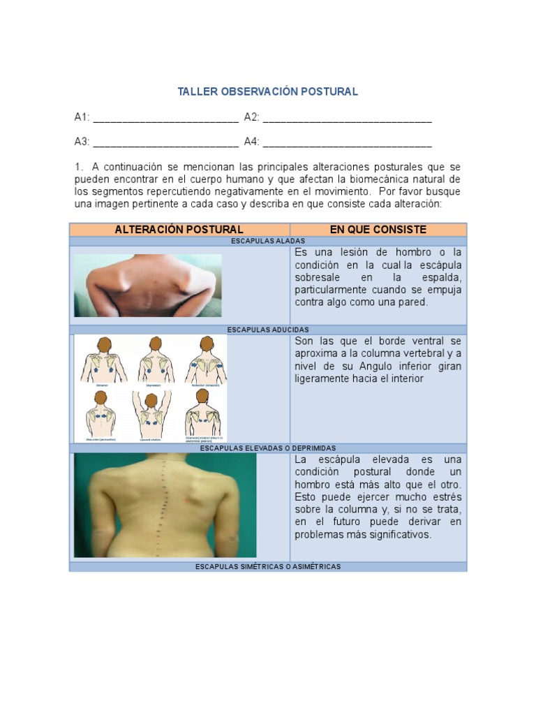 Evaluación de Alteraciones Posturales | PDF | Pie | Sistema ...