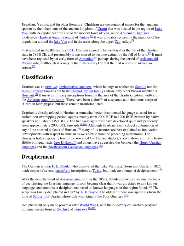 Urartian Language and Cuneiform Script | PDF | Verb | Rules