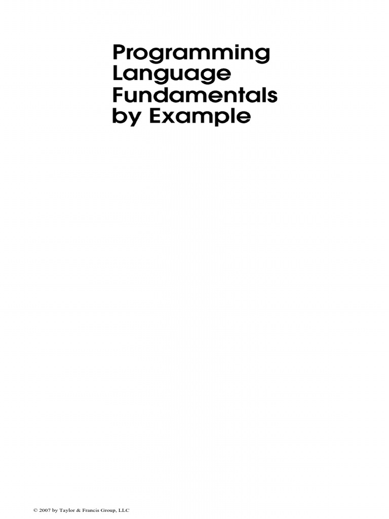 (D.E. Stevenson) Programming Language Fundamentals PDF | PDF | Programming Paradigms | Scope ...