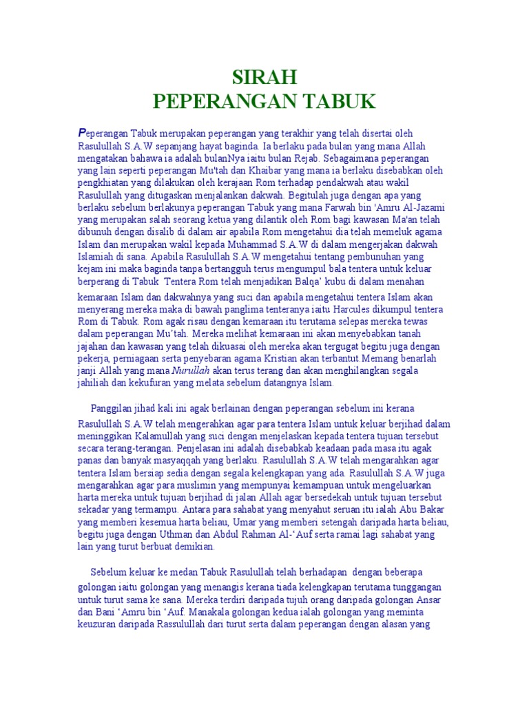 Peperangan Tabuk | PDF