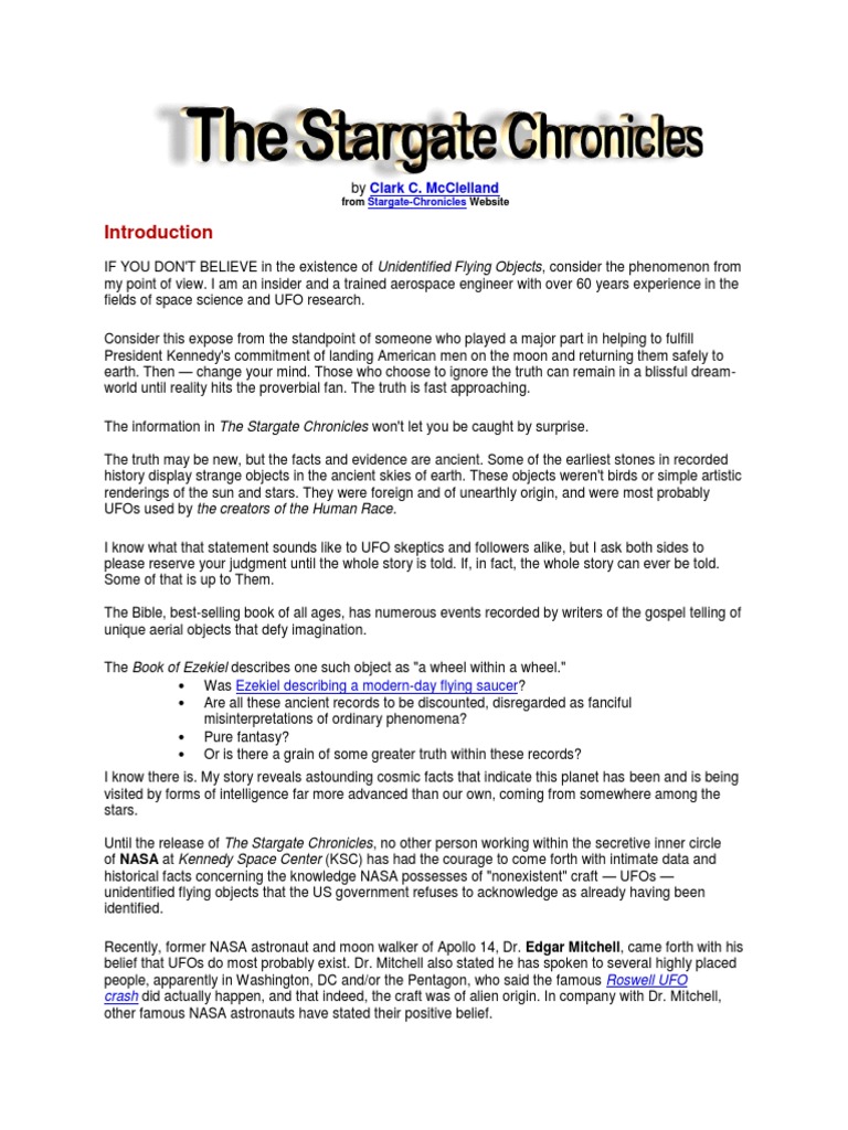 Stargate Chronicles | PDF | Unidentified Flying Object | Apollo Program