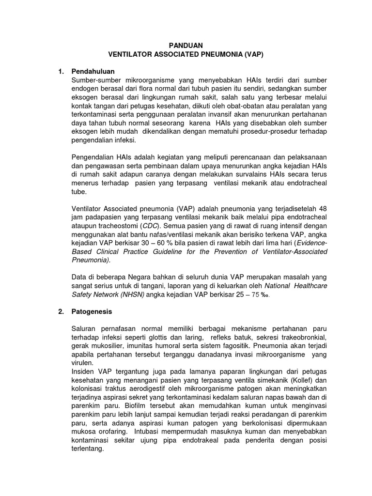 Panduan VAP | PDF | Kesehatan Holistik