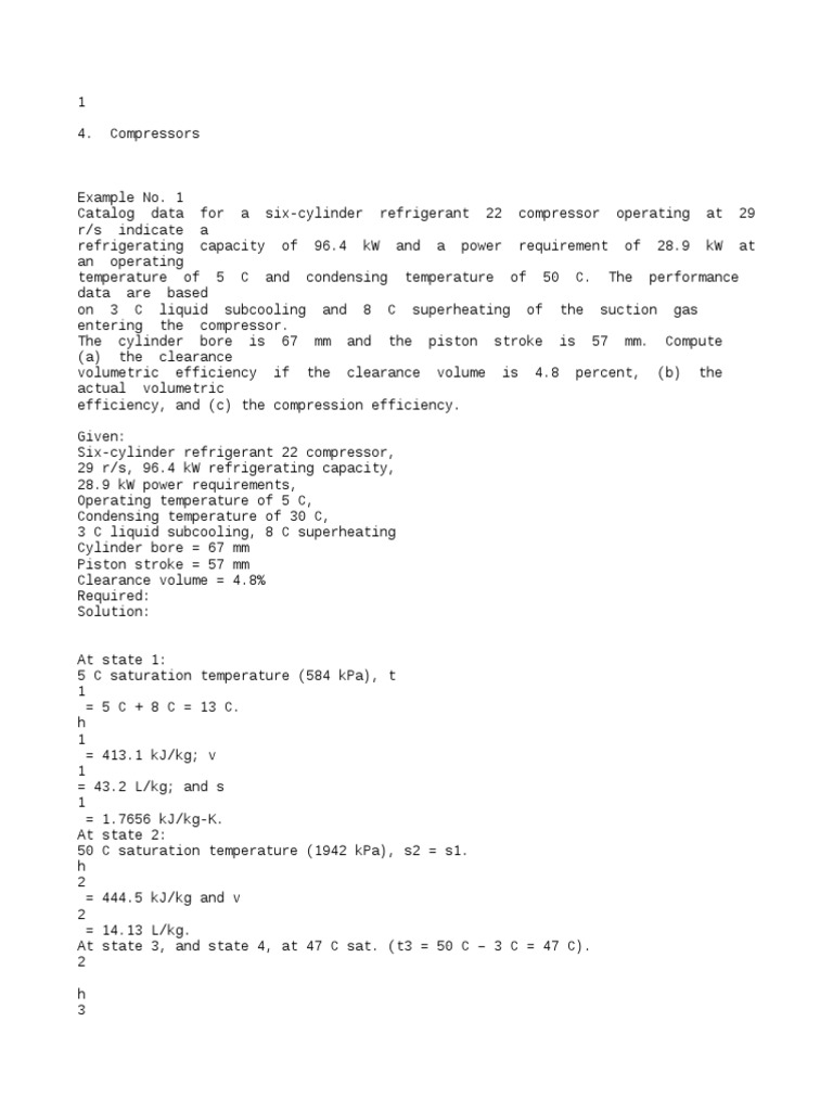 4 Compressors Sample Problems | PDF | Gases | Continuum Mechanics