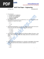 NUST NET Past Papers 2025 Pls | PDF | Multiplication | Mathematics