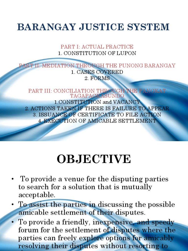 Barangay Katarungan Module | PDF | Mediation | Theft