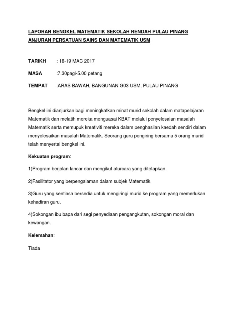 Laporan Bengkel | PDF