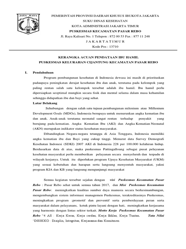 Kak Pendataan Bumil | PDF