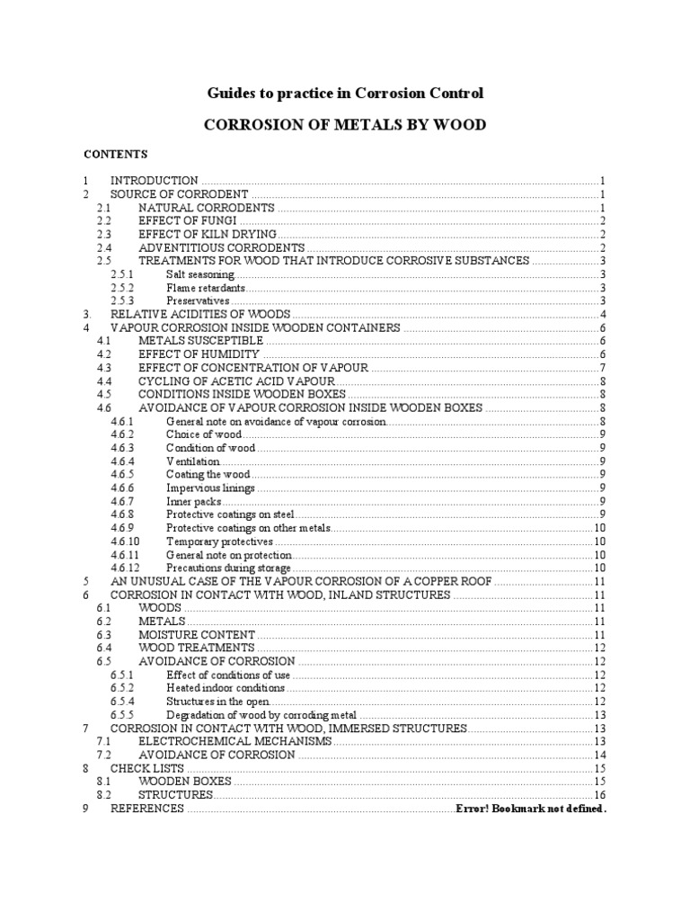 Corrosion of Metals by Wood | PDF | Corrosion | Alloy