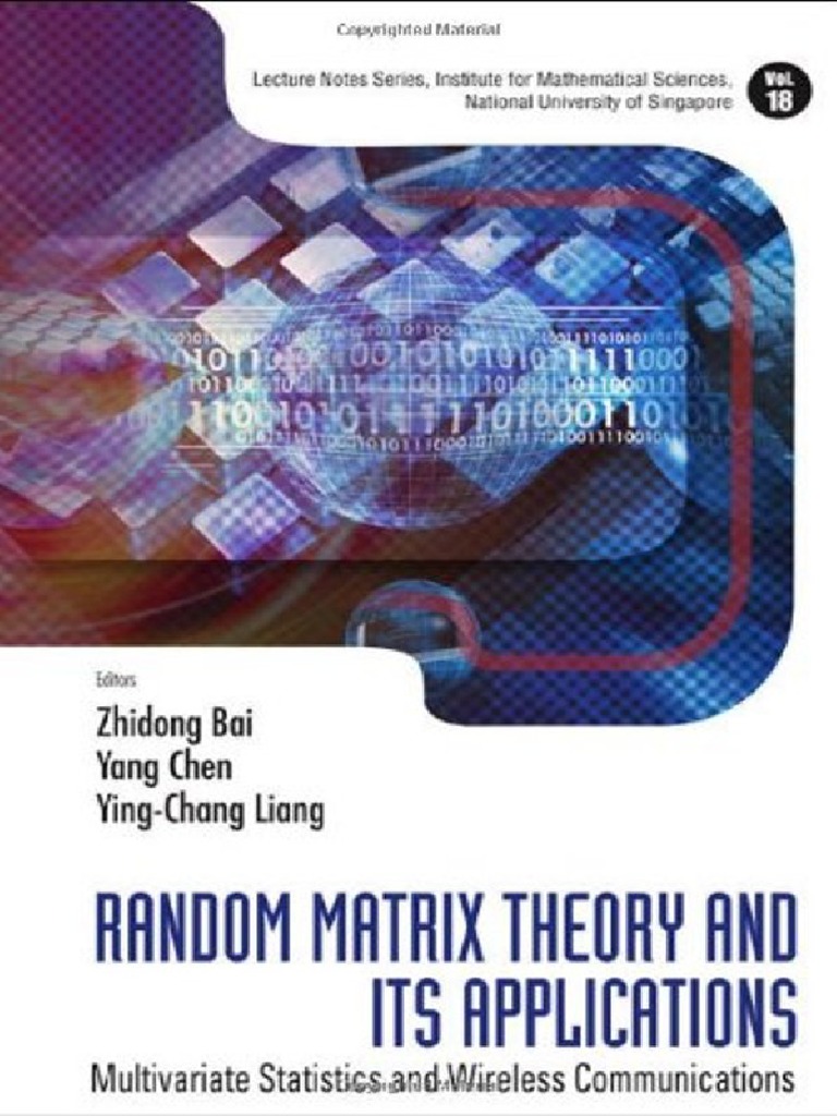 Zhi Dong Bai, Random Matrix Theory and Its Applications | PDF | Matrix (Mathematics) | Linear ...