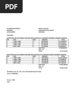 Quotation For Aluminium Partitions | PDF