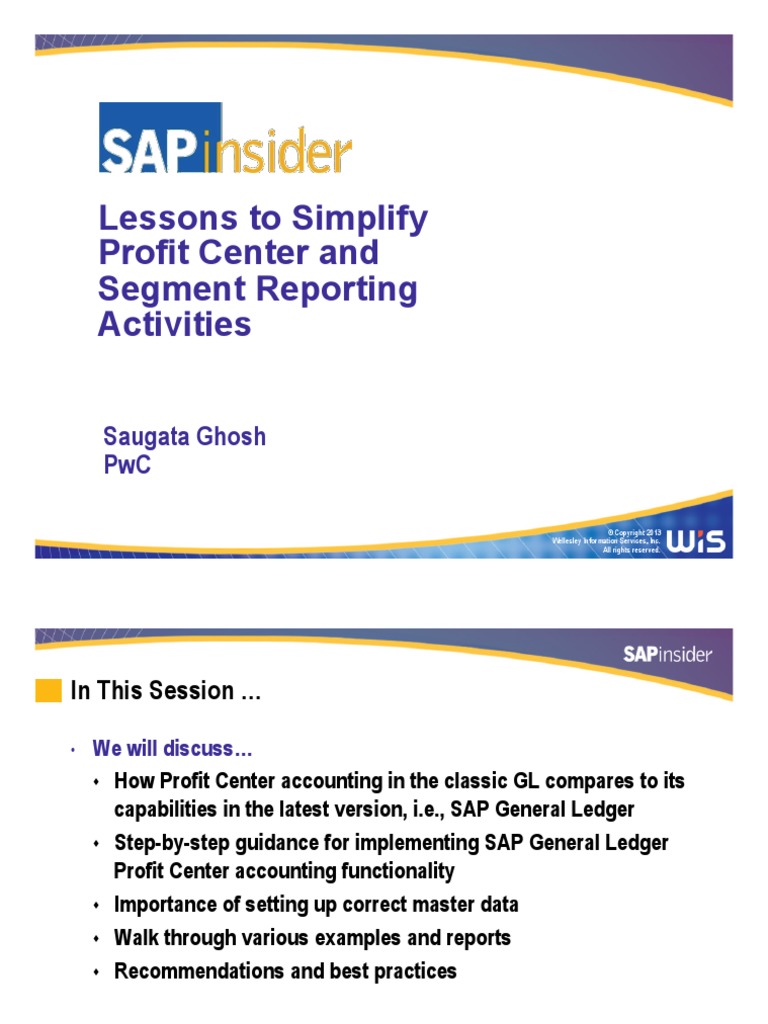 Sap Segments Profit Centers | PDF | Balance Sheet | Income Statement