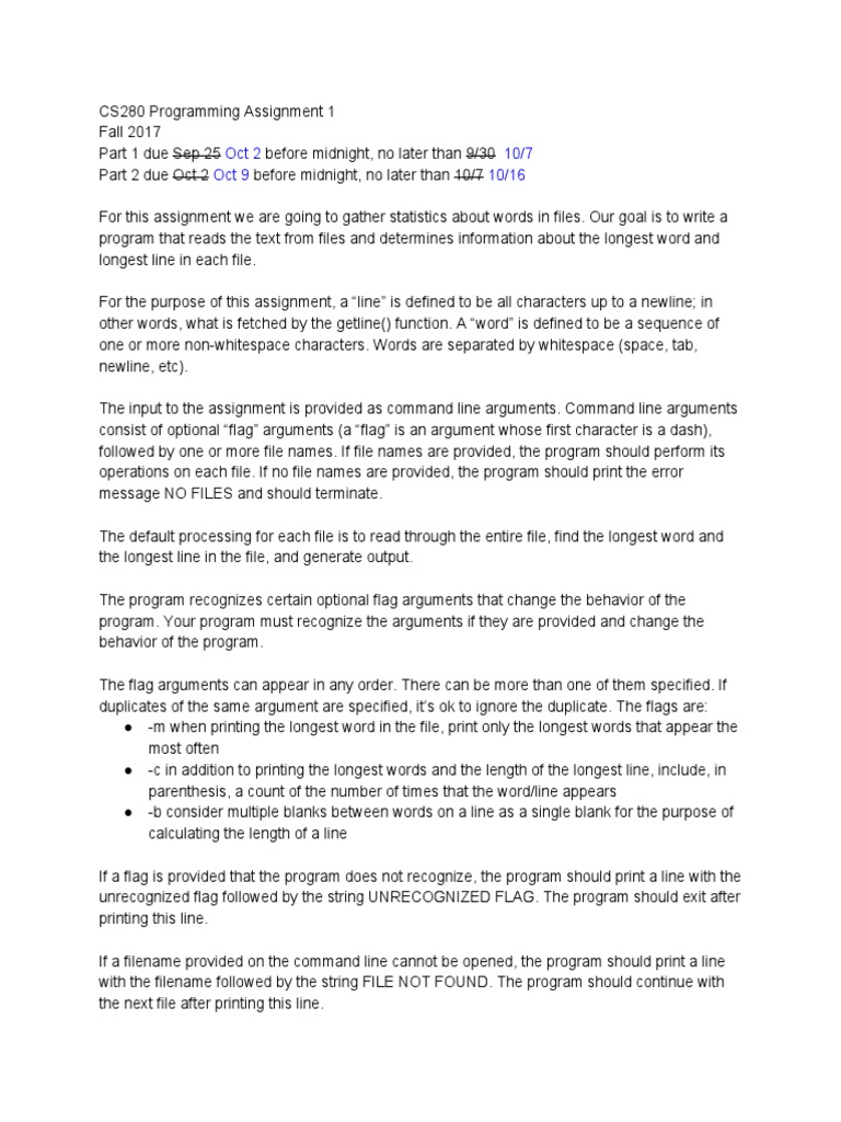 cs280 Program 1 | PDF