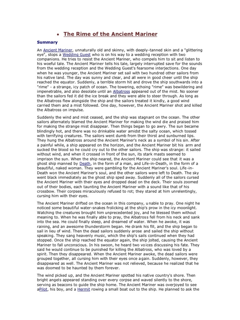 The Rime of the Ancient Mariner | PDF