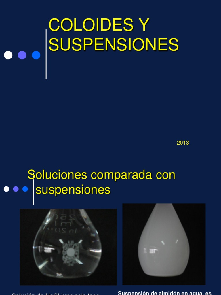 Coloides y Suspensiones | PDF | Coloide | Solvacion