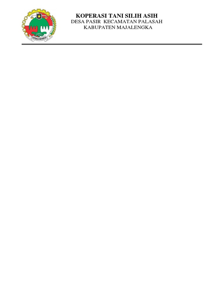 Kop Surat Koperasi | PDF