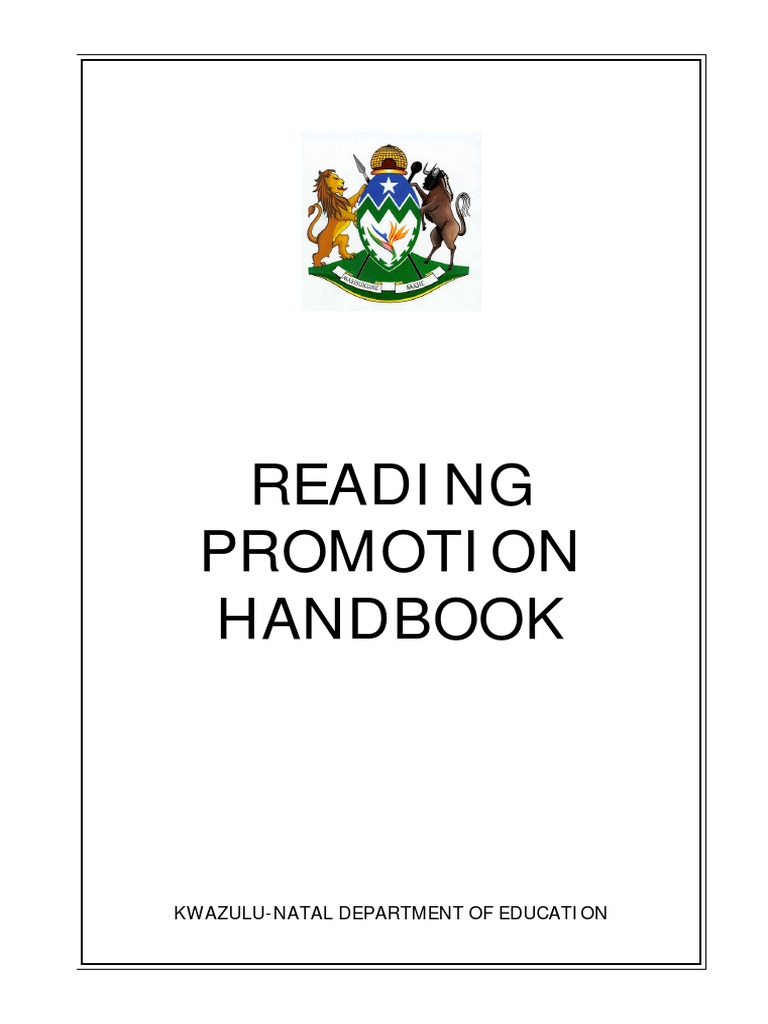 Reading Promotion Handbook - KZN Dept Edu | PDF | Reading (Process ...