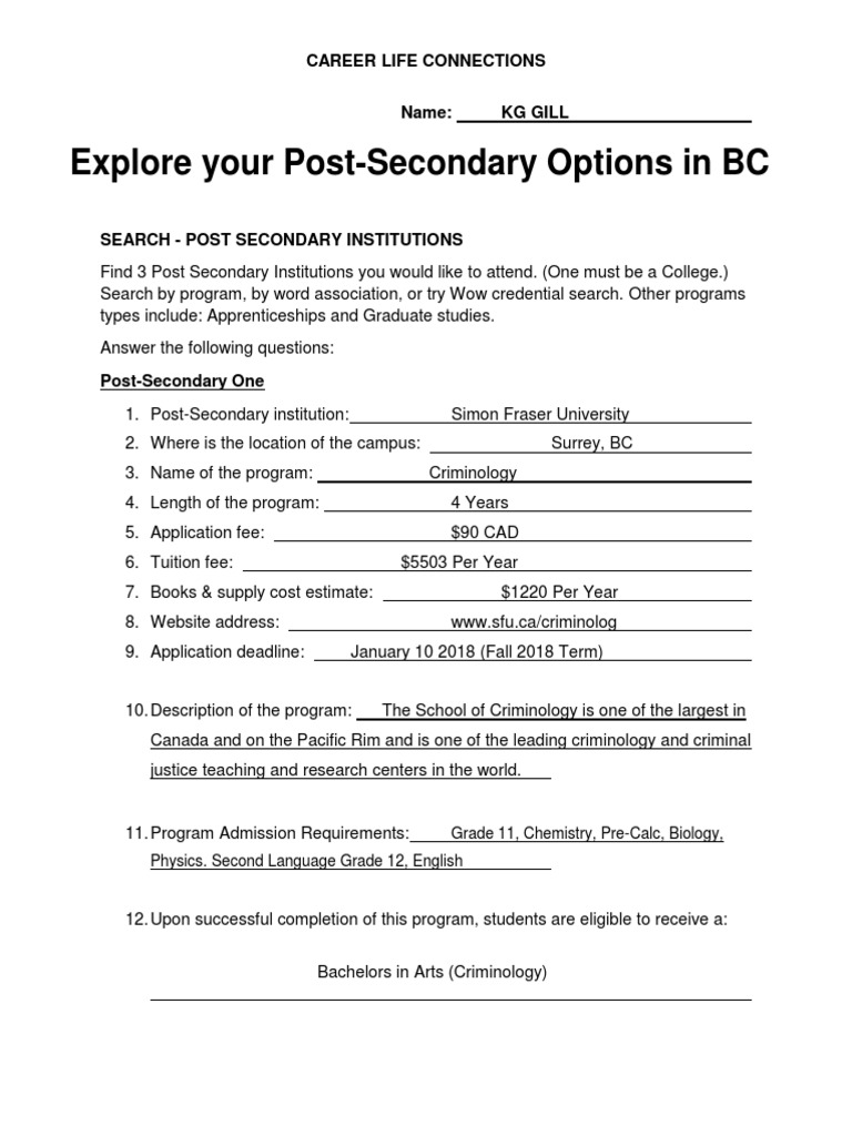 Post Secondary Options | Download Free PDF | Higher Education ...