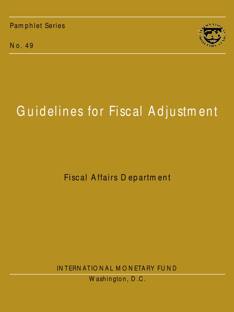 Guidelines For Fiscal Adjustment | PDF | Fiscal Policy | Deficit Spending