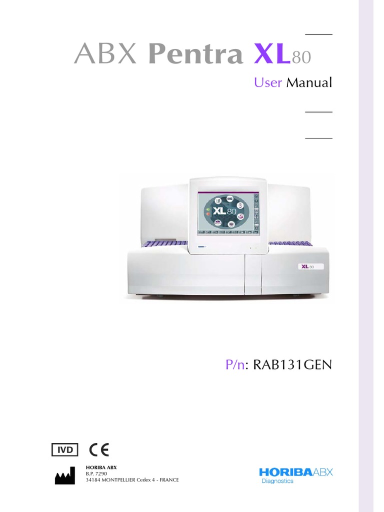 ABX Pentra XL 80 Manual | Menu (Computing) | Tab (Gui)