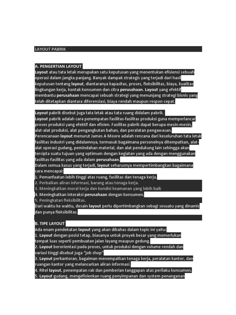 Layout Pabrik | PDF