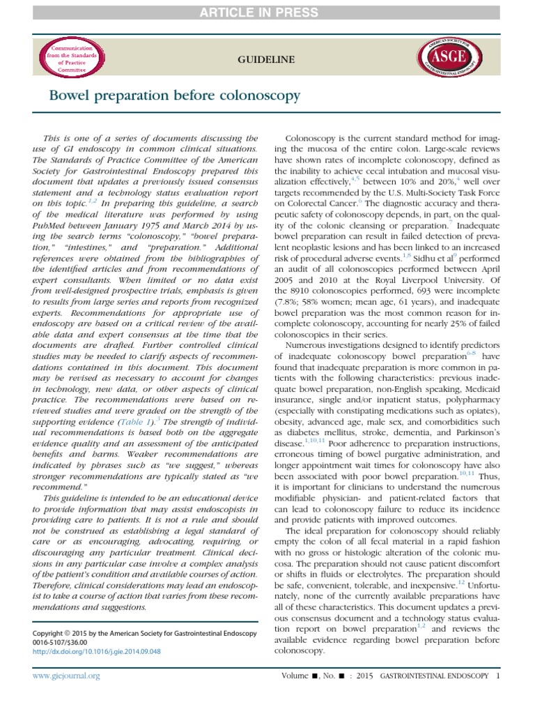Bowel Prep Before Colonos | PDF | Colonoscopy | Colorectal Cancer