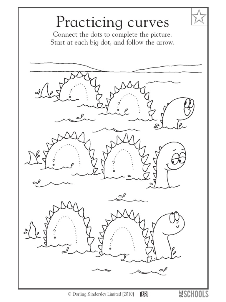 Practicing Curves: Connect The Dots To Complete The Picture. Start at ...