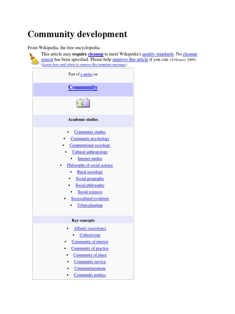 Community Development | PDF | Community Development | Politics (General)