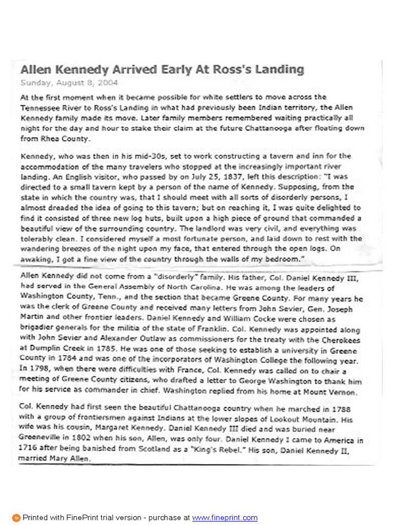 Allen Kennedy Story | PDF